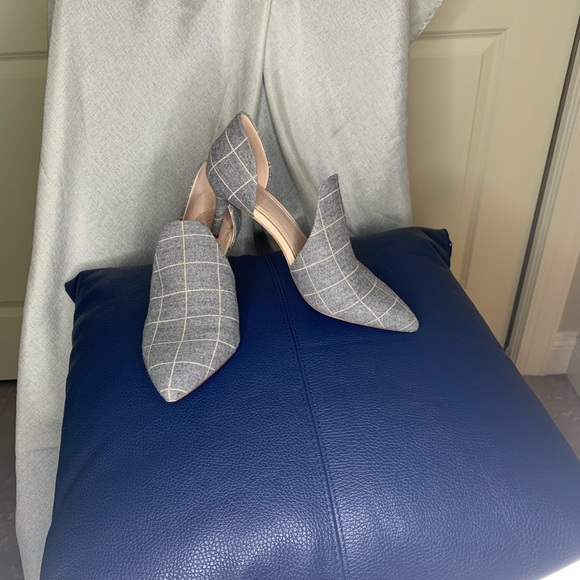 Ad & Daughters | Shoes | Ad Daughters Grey Felt Heels | Poshmark